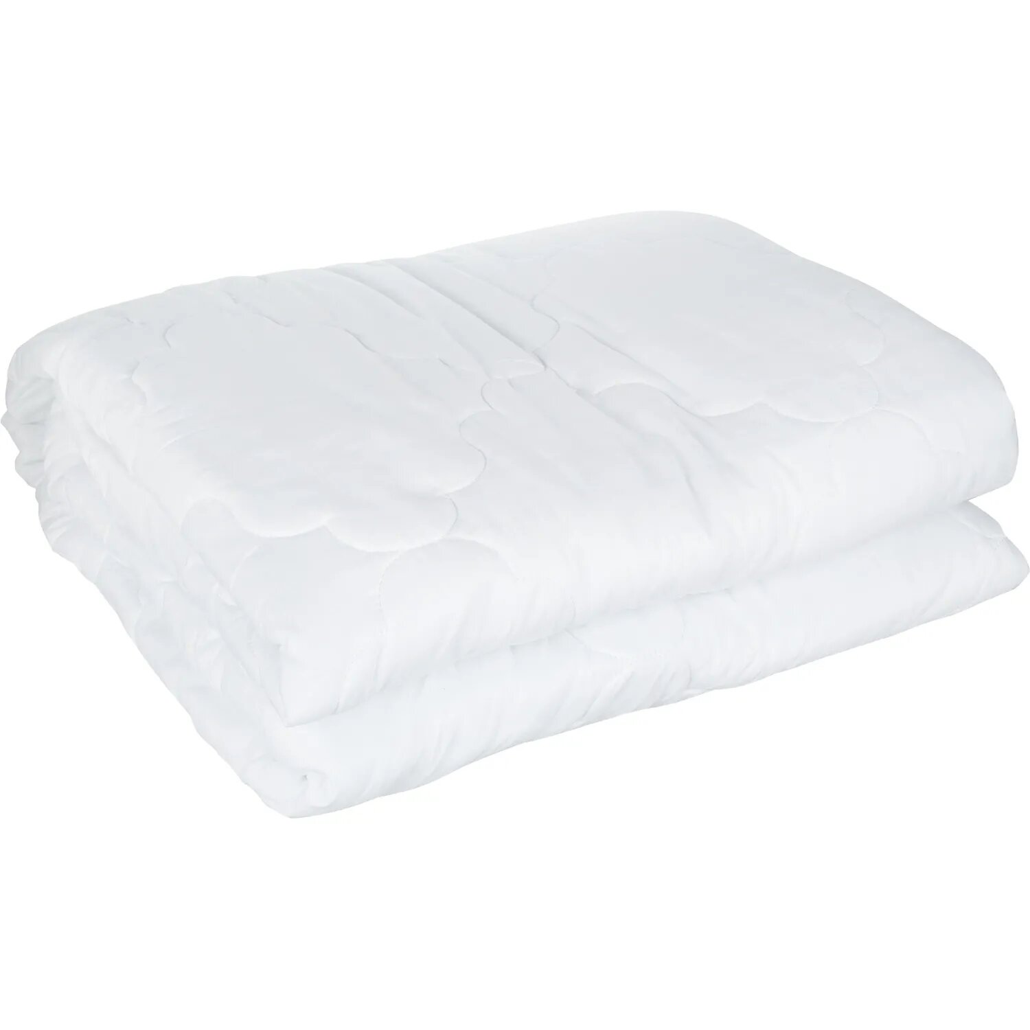 Одеяло Luscan 172х205 стег, кант, 300-350гр/м2 (холлофайбер/микрофибра), бел