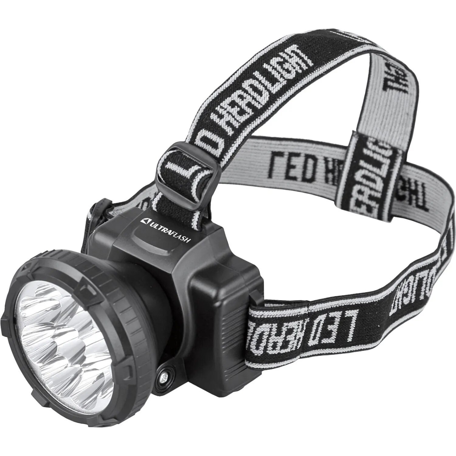 Фонарь налобный Ultraflash 9LED 33Лм, акк220.0,5Ач,