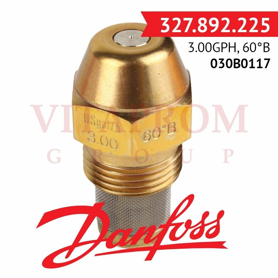 Форсунка Danfoss 3.00GPH, 60B, 030B0117 — фото 1