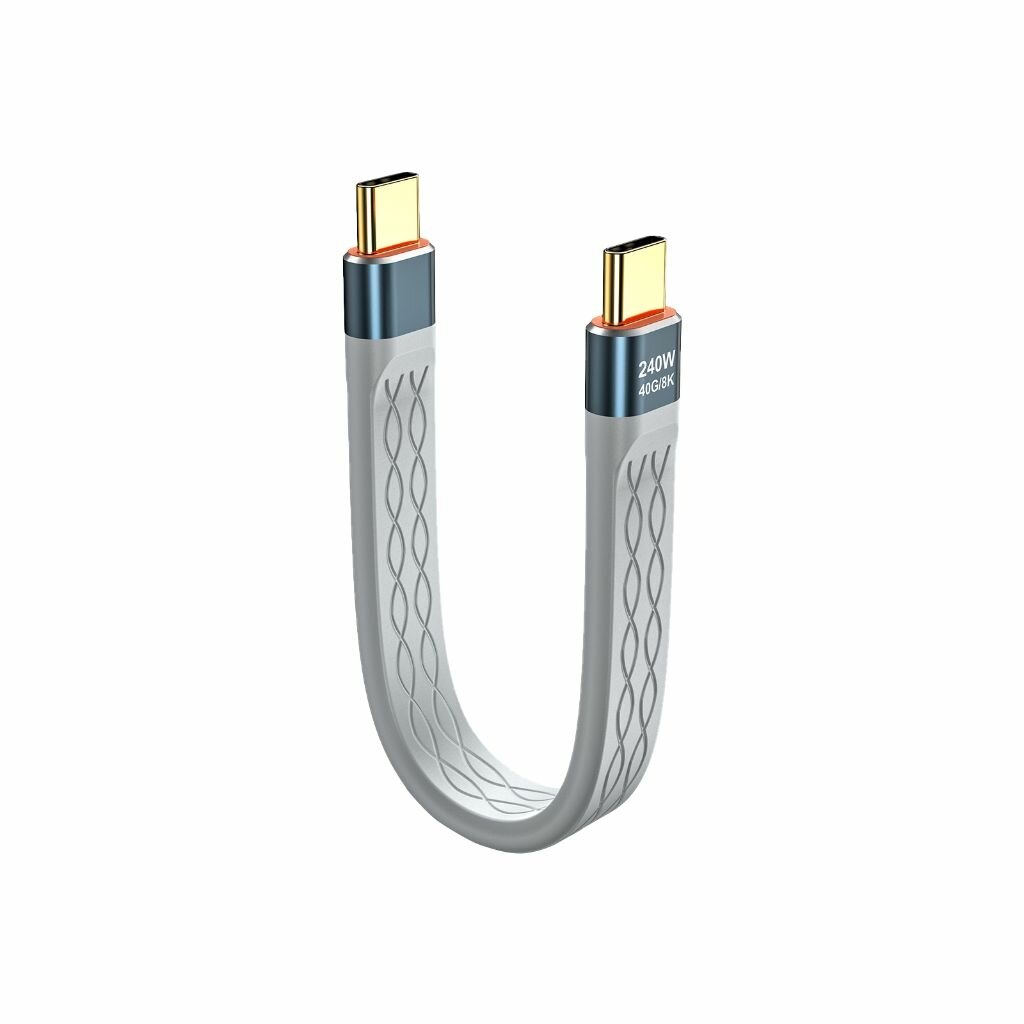 USB4 Cable PD240W 5A быстро зарядка USB C до Thunderbolt4 8K при 60 Гц 40 Гбит / с.
