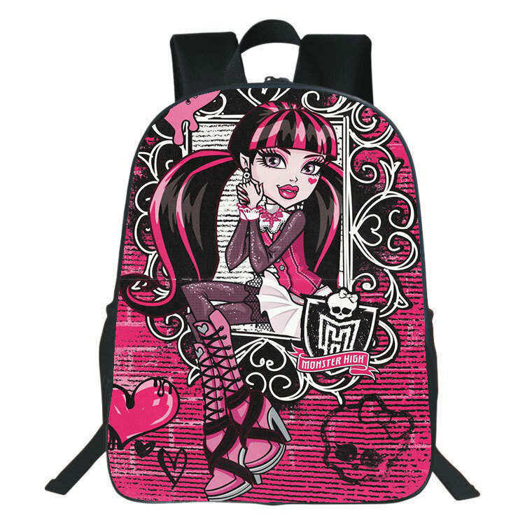 Трансграничная оптовая продажа рюкзака Monster High с цифровой печатью, детской школьной сумки для учащихся средних и старших классов