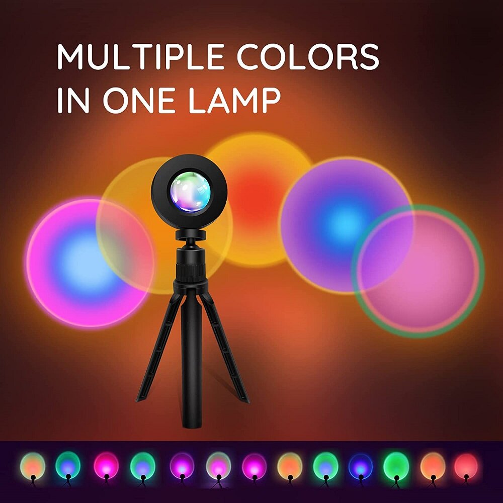 Проектор 5W Sunset Lamp Rgb Led Night Light W / Tr Для Праздничного Декора спальни