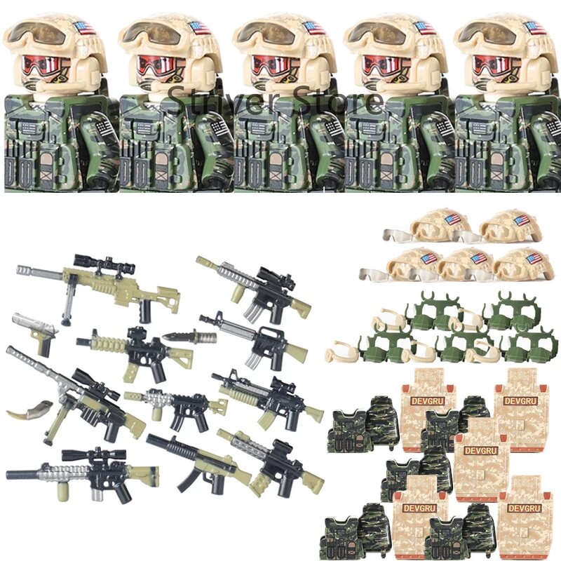 Военные фигурки конструктор, Цвет: YF03-5PCS