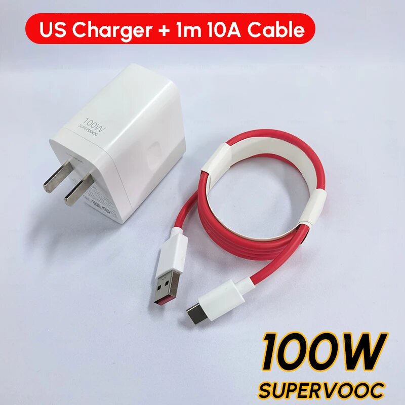 Зарядное устройство OnePlus 100W SuperVooc, кабель 1м, US