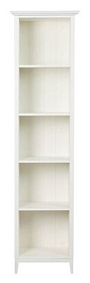 Стеллаж книжный открытый белый узкий коллекция Джуниор