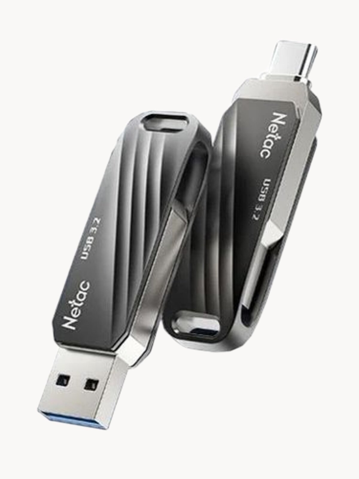 Флешка 64Gb Netac US11 black/silver USB3.0 + Type C (NT03US11C-064G-32BK)