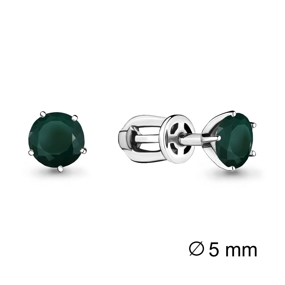 Серьги, серебро, 925 проба, агат