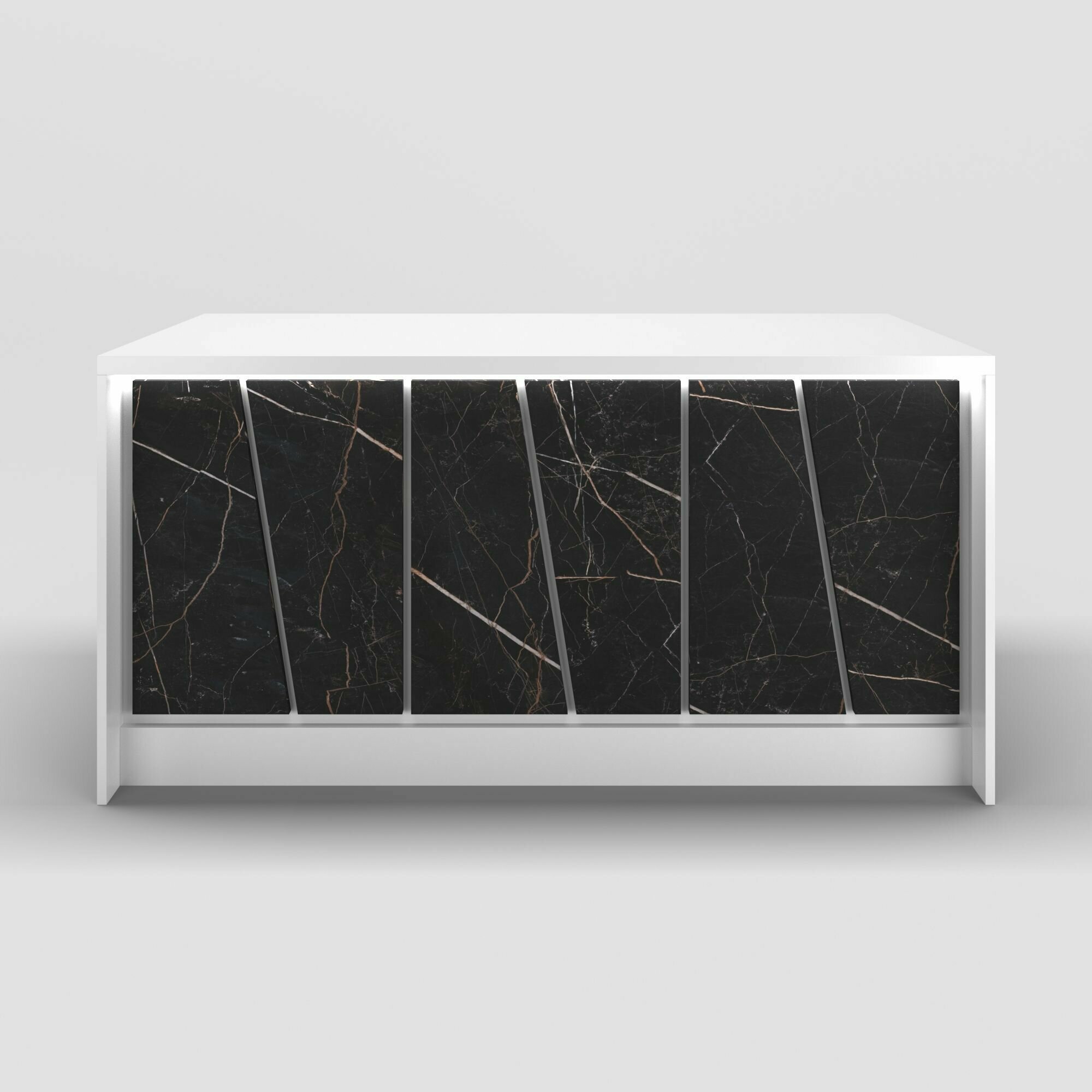 Письменный Стол 3D Белый + Фаерстоун / 1200х600х750 / С Подсветкой RGB Premium