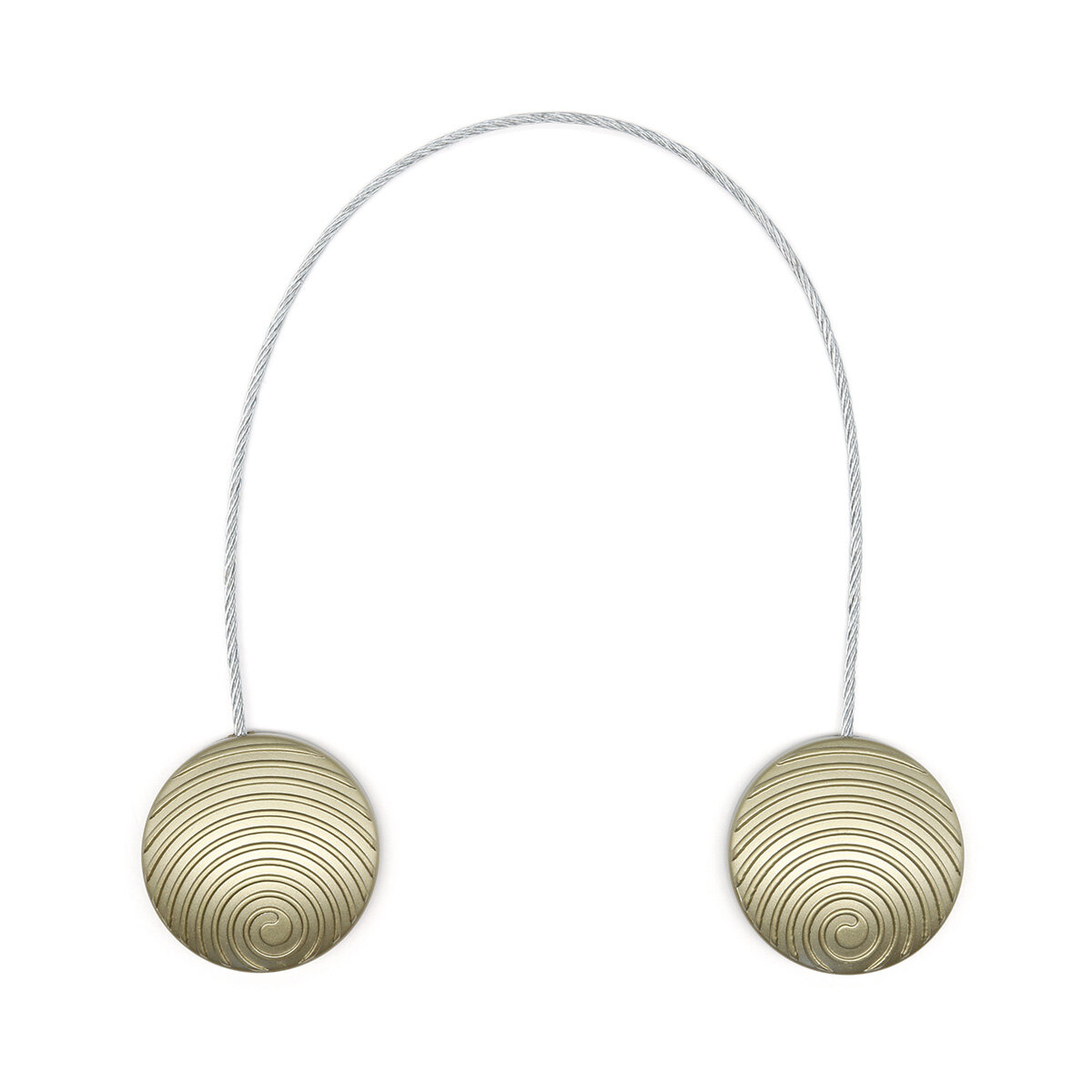 Клипса для штор магнитная, 3,5*30 см, на тросе, 'Спираль', SmolTex (6 бронза)