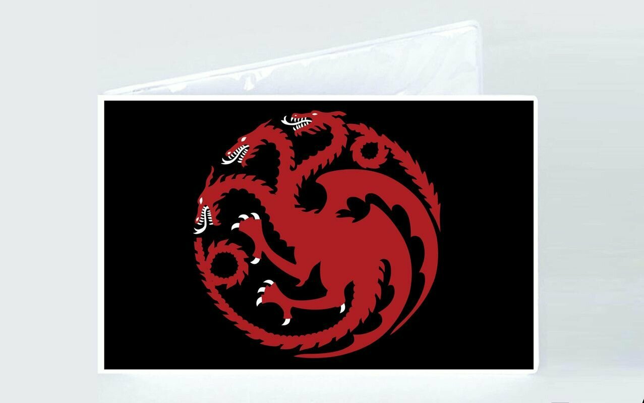 Обложка на зачетную книжку GOODbrelok женщине принт "Дом Дракона, House of the Dragon" - 0010