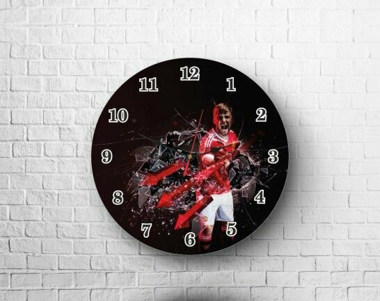 Часы настенные GOODbrelok круглые 20 см принт "Манчестер Юнайтед" - 0007