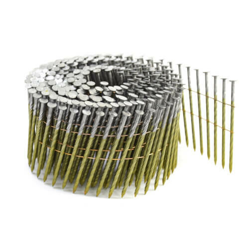 Гвозди барабанные 3.1х88 для пневмостеплера, длина гвоздя 88 мм, диаметр 3.1 мм, винтовая накатка, в коробке 1200 шт