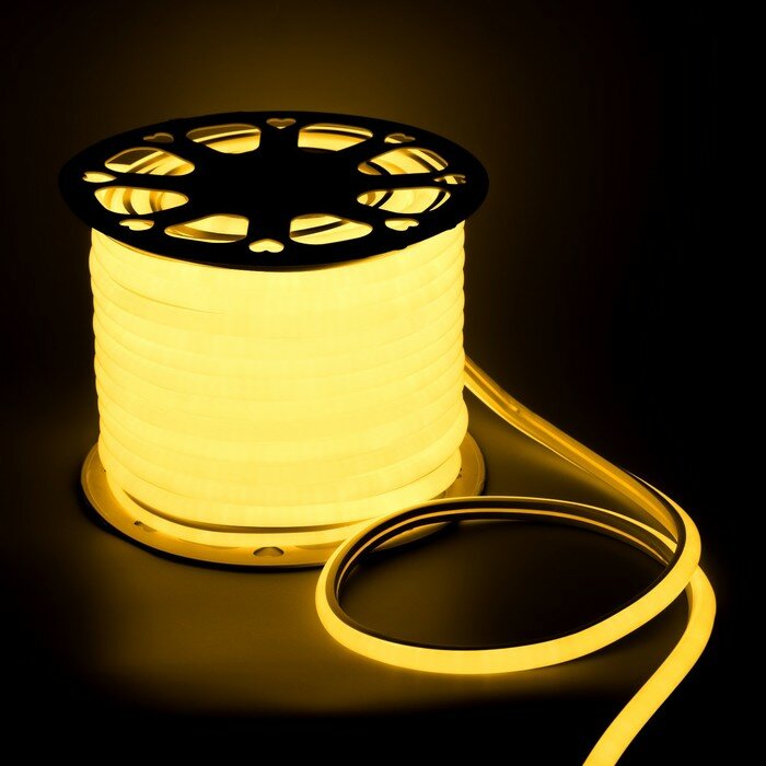 Гибкий неон, IP65, D-образный, 16x16 мм, 50 м, LED/м-120-SMD2835-220V, Т/белый 9143268