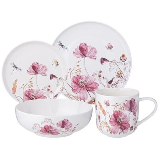 Набор посуды обеденной Lefard "flowers" на 4 пер. 16 пр.