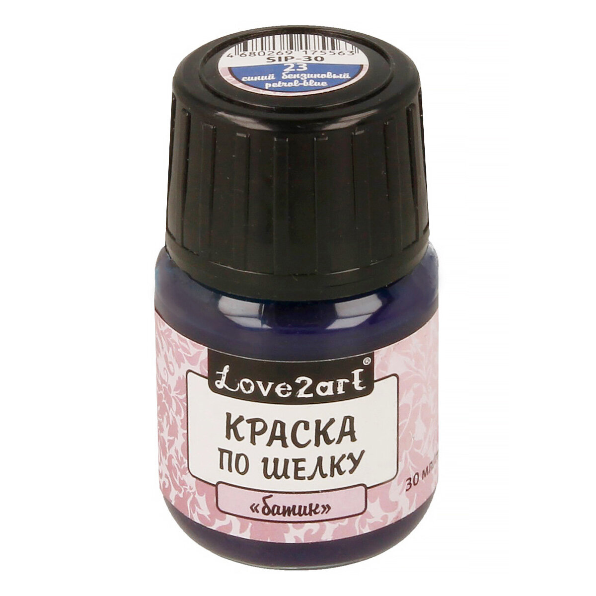Love2art Краска по шелку батик SIP-30-FI64 30 мл синий бензиновый пигмент для росписи по ткани