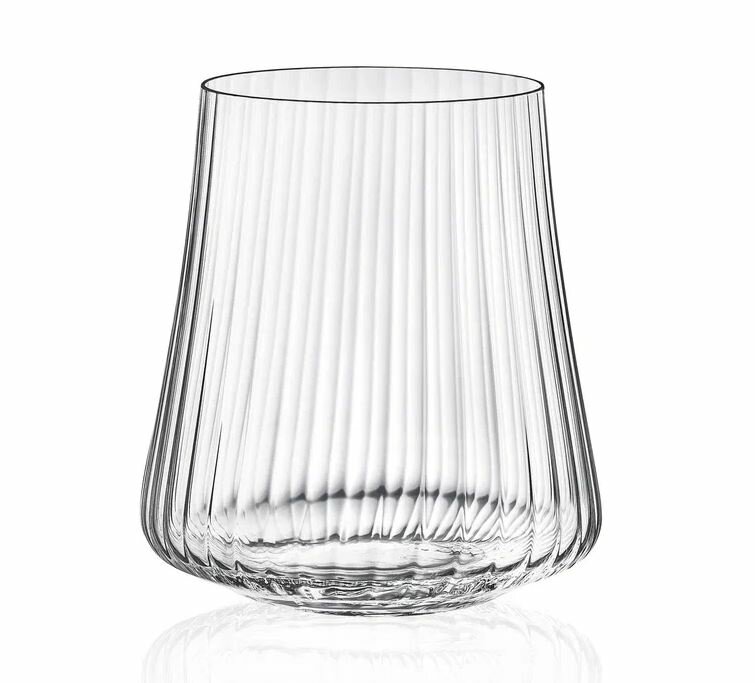 Набор стаканов для виски "Экстра" оптика 350 мл, 6 штук, Богемия, Crystallex