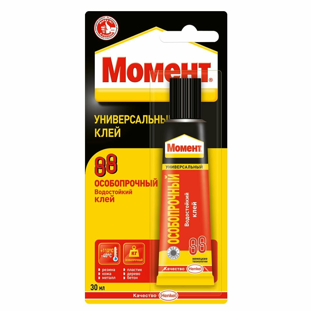 Клей Момент 88 Особопрочный, универсальный, водостойкий, 30 мл