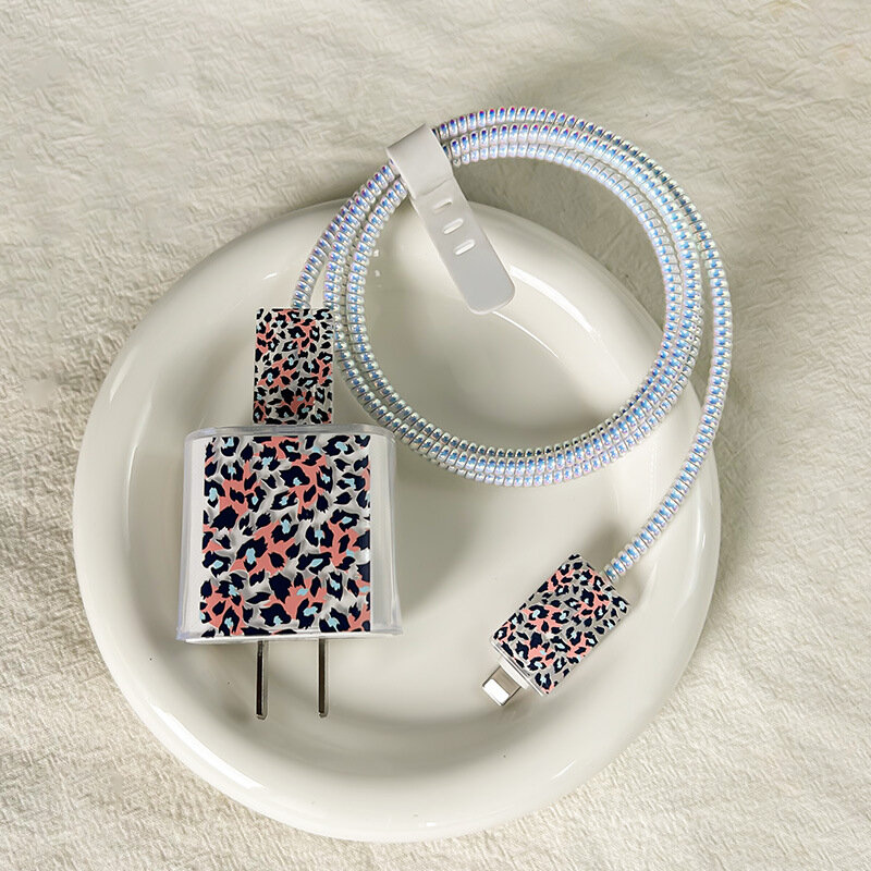 Защитный чехол для зарядного устройства, леопардовый узор, для Apple 20/18 Вт