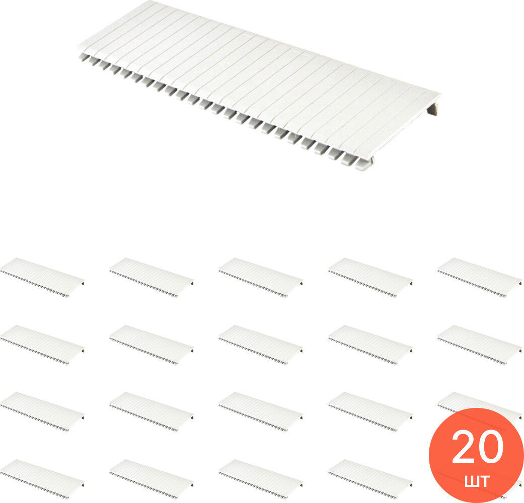 Заглушка TDM Electric / ТДМ Электрик для пластрона из пластика, белый, 12 модулей / электрика (комплект из 20 шт)