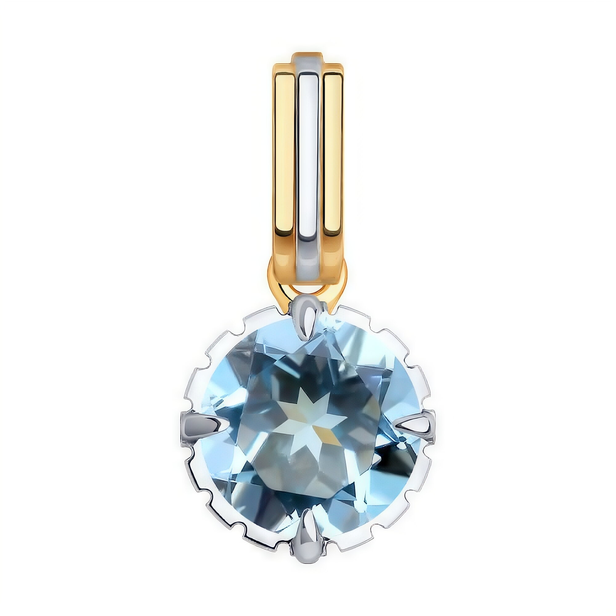 Подвеска, красное золото, 585 проба, топаз