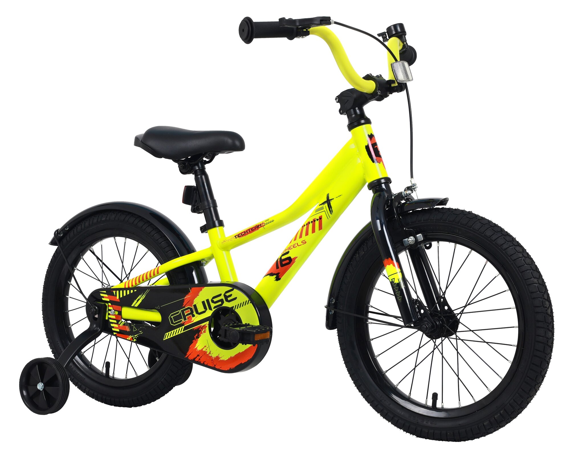 Велосипед детский Tech Team Cruise 14" neon green (сталь) 2024