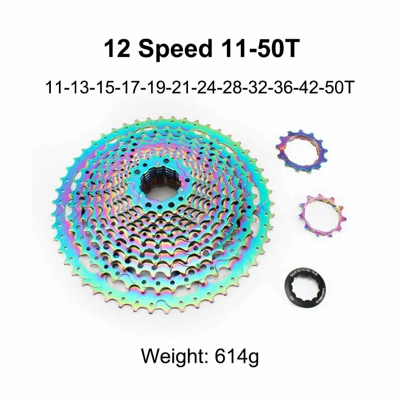 Радужная MTB кассета 12S 11-50T