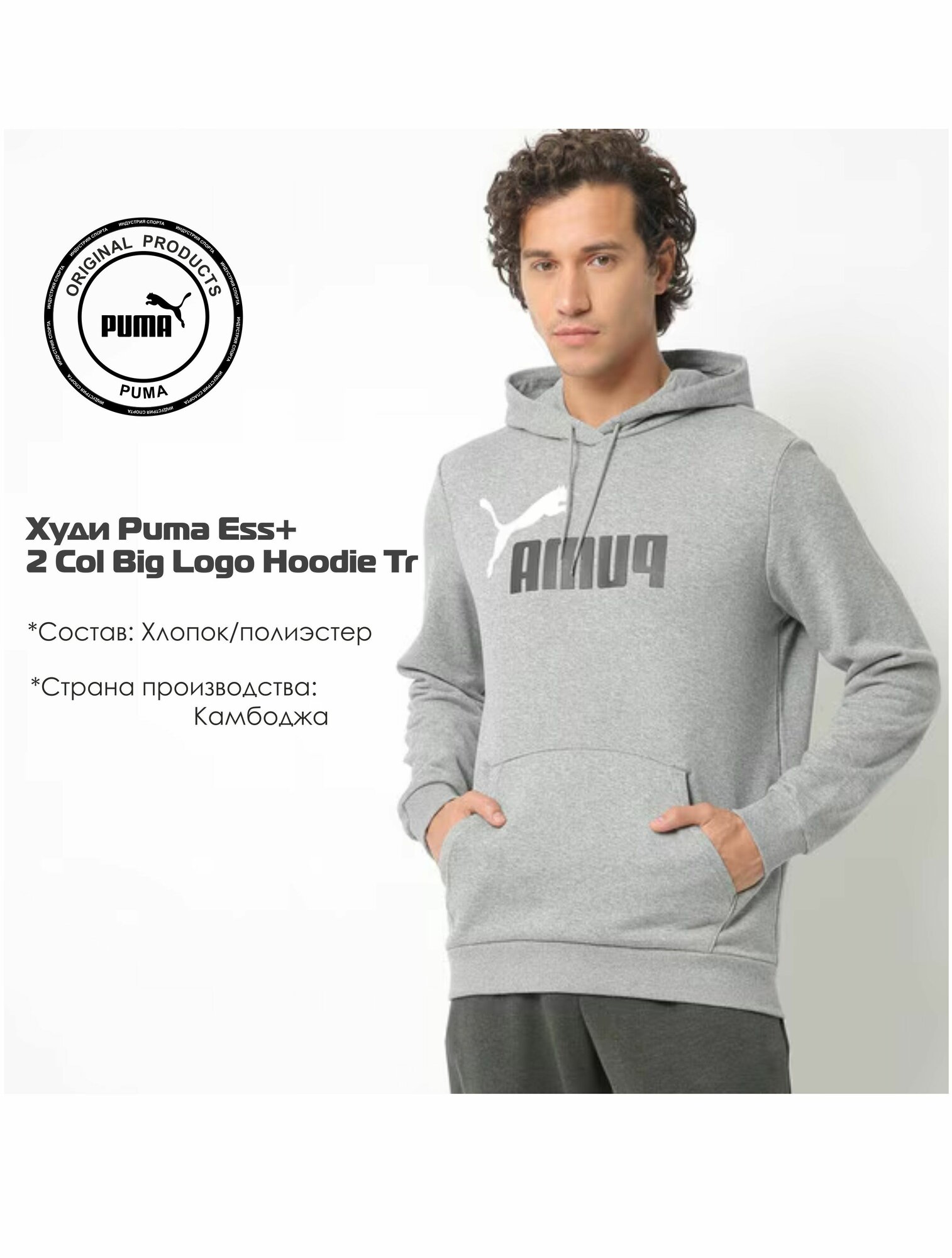 Худи Ess+ 2 Col Big Logo Hoodie Tr