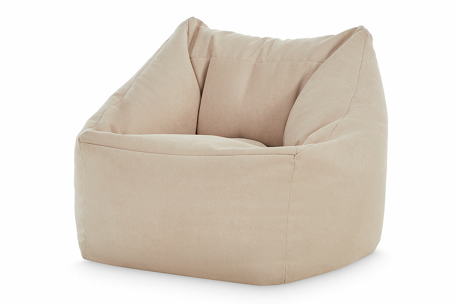 Кресло бескаркасное Hoff Gap, 80х80х80 см, обивка велюр, цвет светло-бежевый