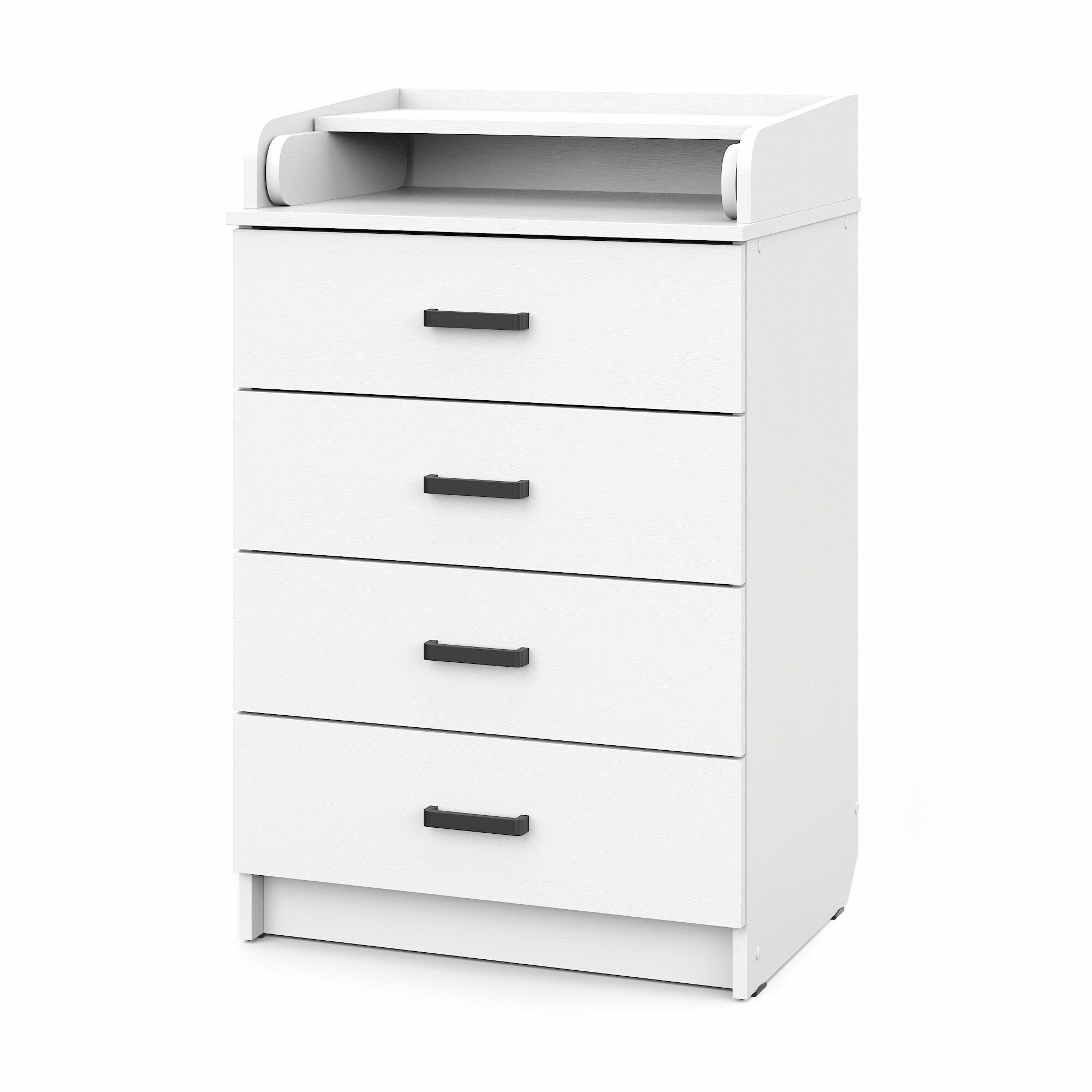 Пеленальный комод для новорожденных с ящиками и откидным столиком Сириус 604 ЛДСП, Белый, Aton, 94х60х45 см