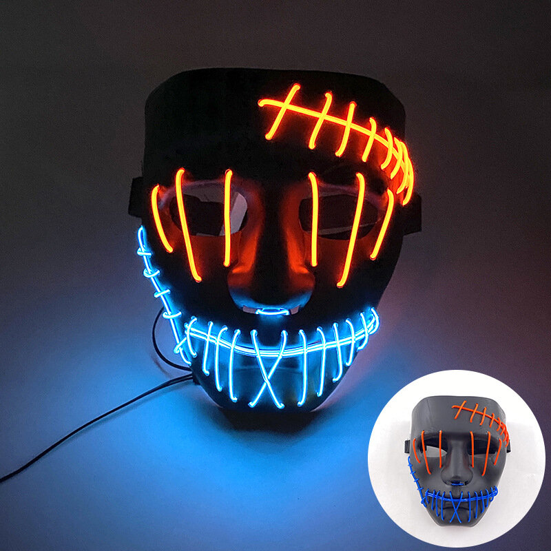 Маска Ghost Dance, светодиодная, светящаяся, флуоресцентная, для лица