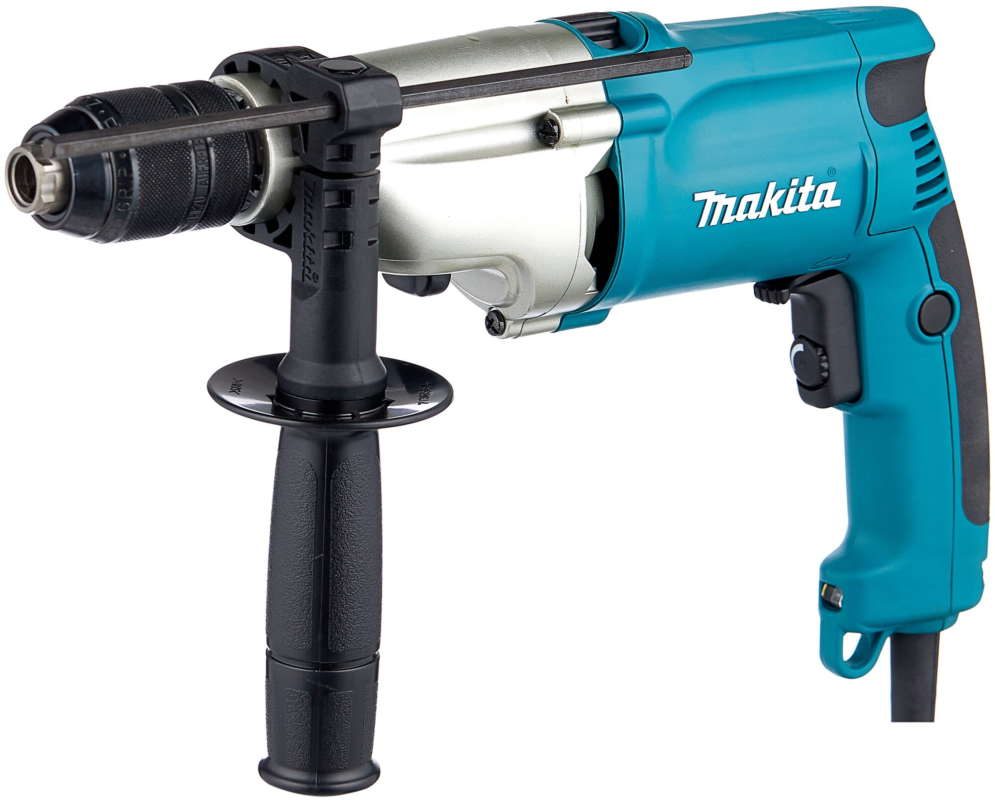 Ударная двузскоростная дрель Makita HP2051F (720 Вт, БЗП.13 мм, 2 скор, 2,3 кг, кейс)