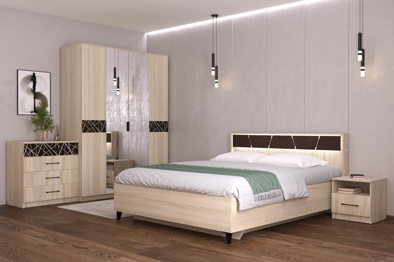 Спальня Донна дуб сонома