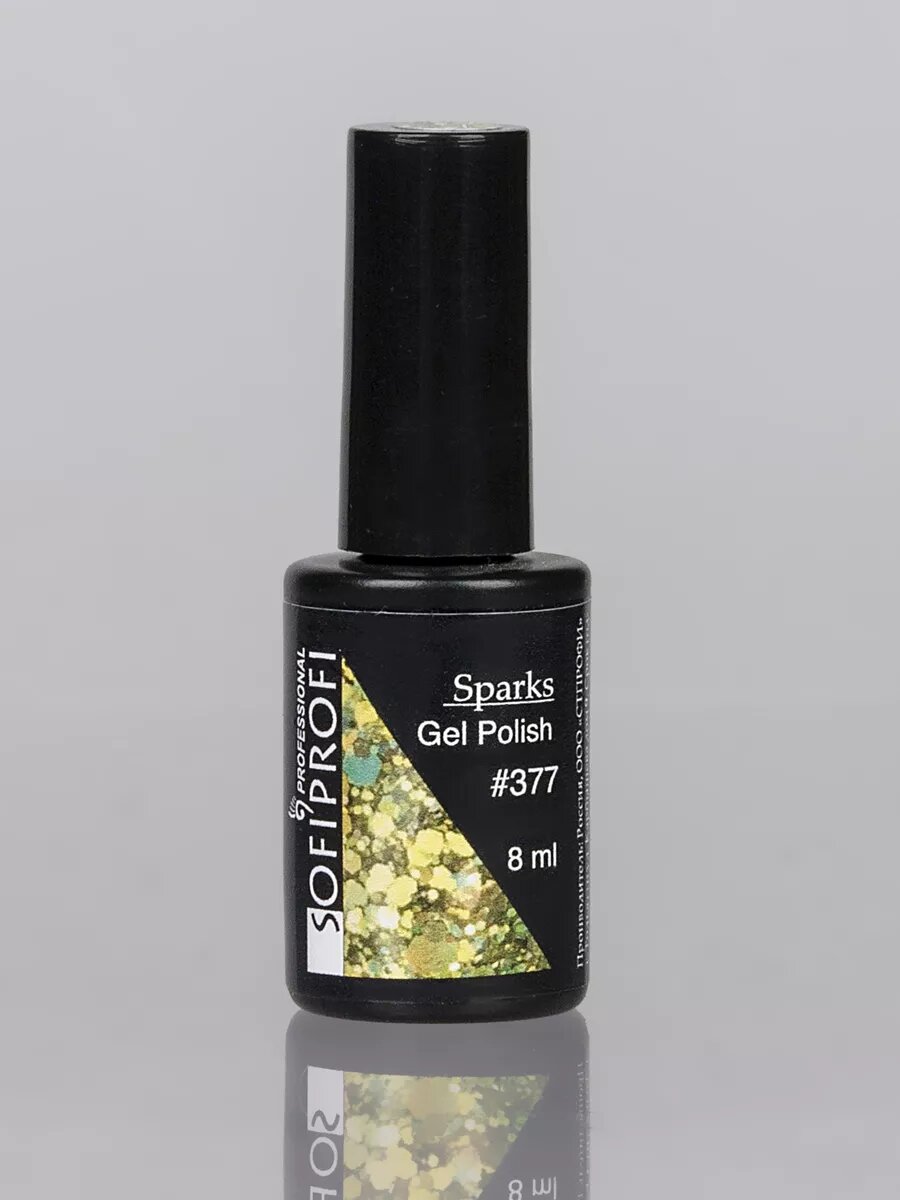 Гель-лак для ногтей с блестками Sparks Тон 377 Sofiprofi Sparks Gel Polish, 8 мл