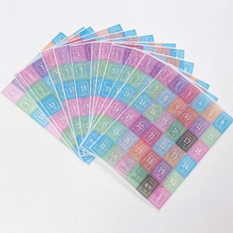 Fromthenon Круглые наклейки с датами 365 дней