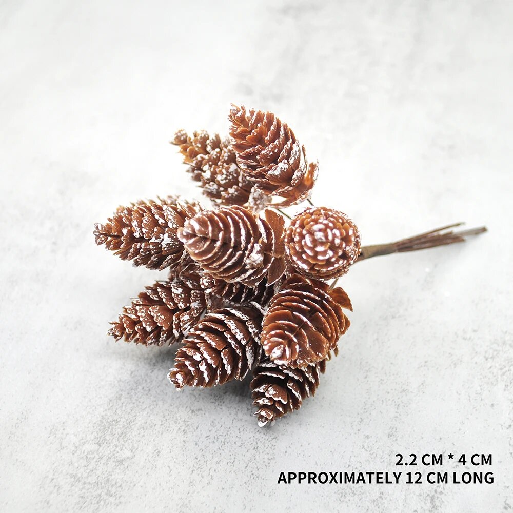 Искусственные сосновые шишки для венка 12 шт. Pinecone 4cm 12pcs