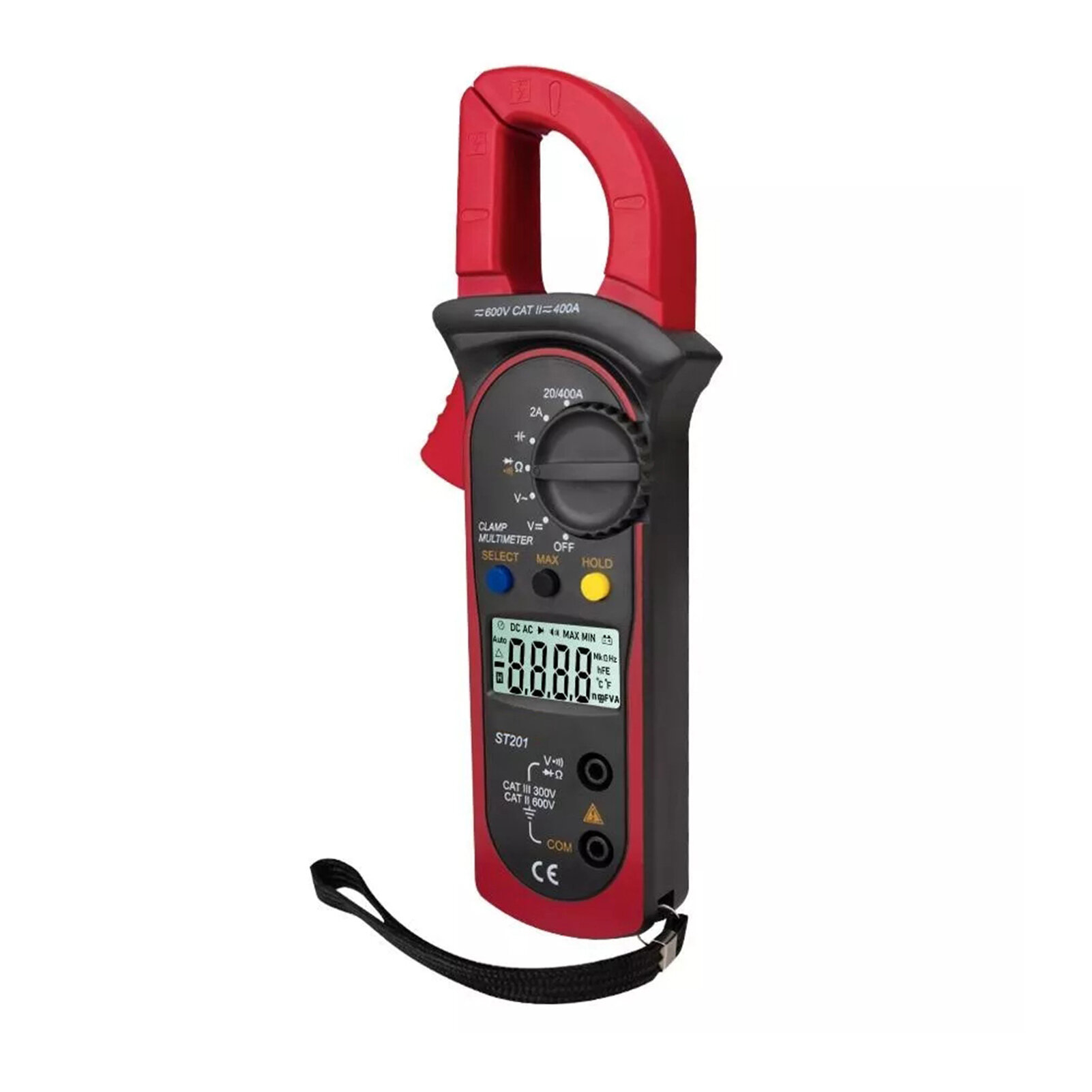 Цифровой клещевой мультиметр ANENG ST201 на 4000 отсчетов, амперметр, тестер транзисторов и конденсаторов, прибор для проверки мощности, автомобильный измеритель переменного/постоянного напряжения и тока.