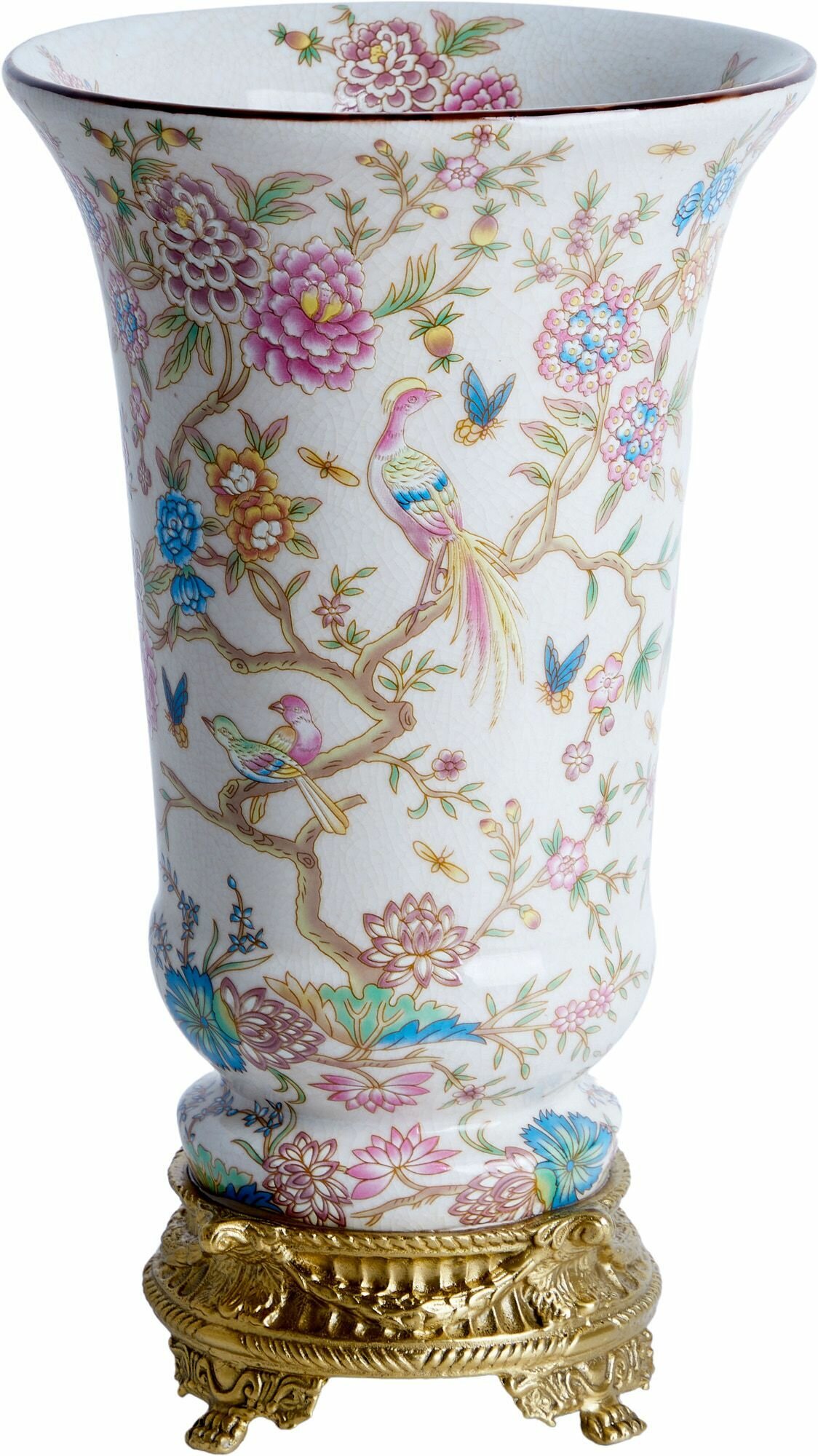 31G2657/A227C/HFD2082 Ваза 18х18х30см, Фарфор, бронза, Glasar