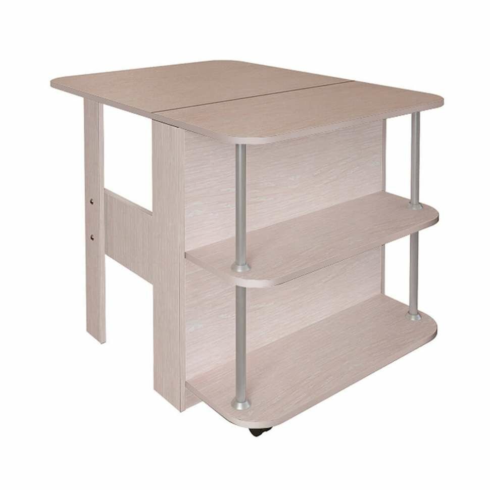 Стол-книжка кухонный деревянный Бабочка 80,0х75,0х41,0 см, дуб атланта