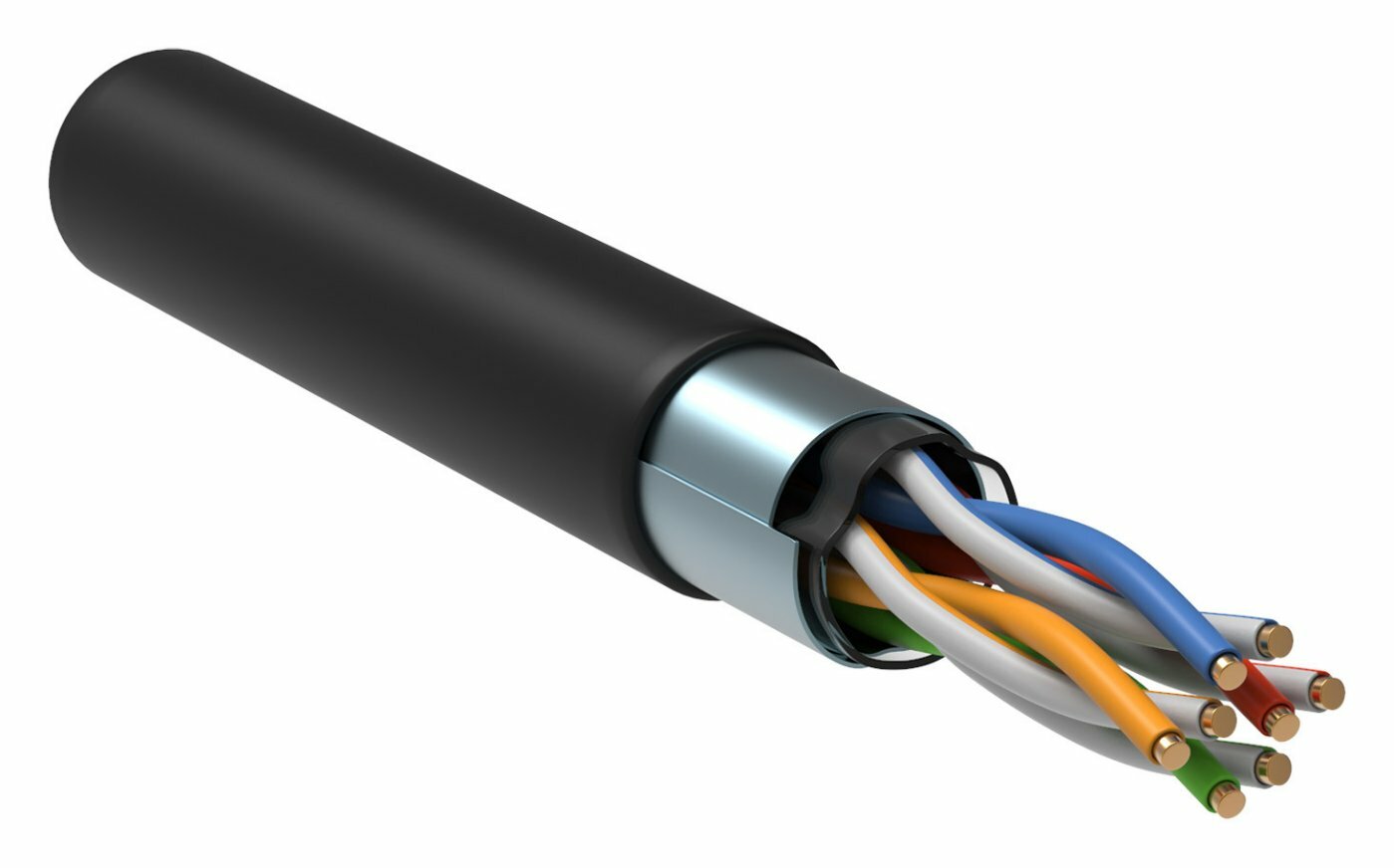 Кабель информационный ITK BC3-C5E04-339-305-G Generica кат.5E F/UTP 4X2X24AWG LDPE внешний 305м черный