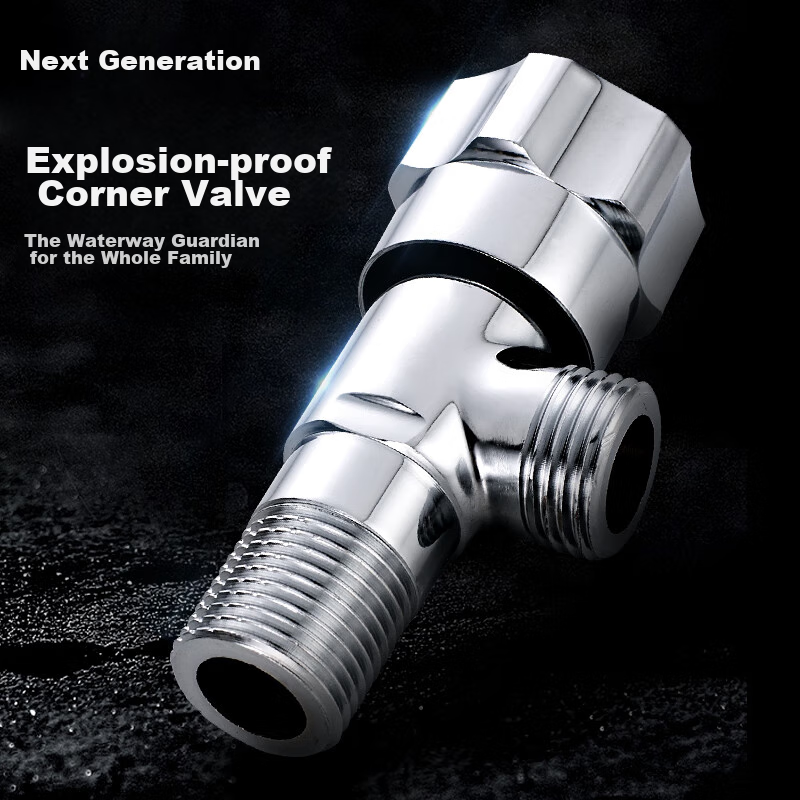 MEJUE Thickened Brass Body Triangular Valve with Stop Valve for Hot And Cold Water, Bathroom Hardware Toilet Faucet Angle Valve Z-1702