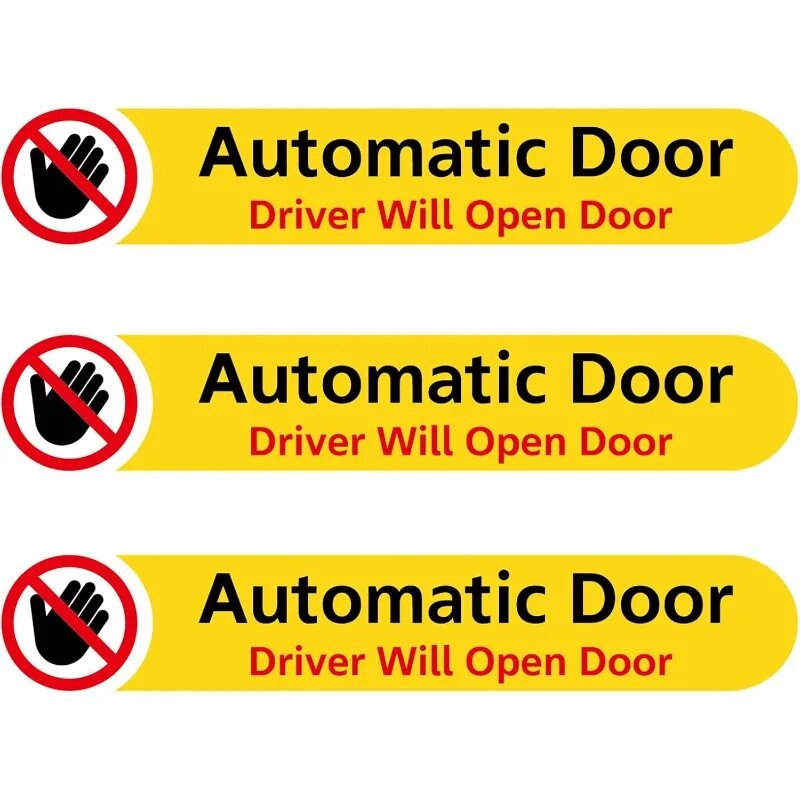 Автоматическая наклейка на дверь, 3 шт, знак открытой двери водителя, автомобильная наклейка, 10CM
