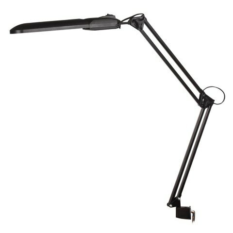 Настольная лампа светильник Дельта 1 на струбцине, люминесцентная, цоколь G23, 11 Вт, чёрный, с BL-1