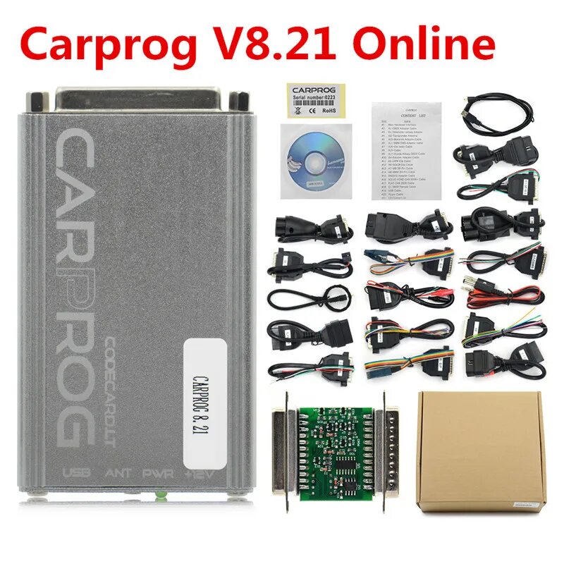 Carprog V10.93 Carprog V10.0.5 Основный блок Carprog 8.21 Онлайн-чип ЭБУ Тюнинг автомобиля Prog V8.21 Инструмент сброса irbag Online V8.21 full