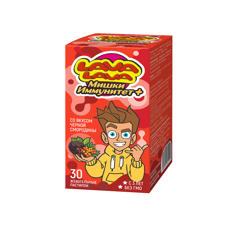 Лава Лава Мишки Иммунитет+ Пастилки Жев.№30