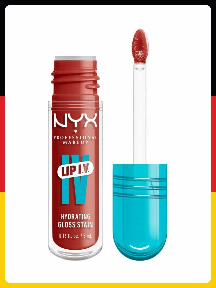 Блеск для губ NYX PROFESSIONAL MAKEUP Lip I.V. Hydrating Gloss Stain Lip Gloss 12 Burst That Tang!