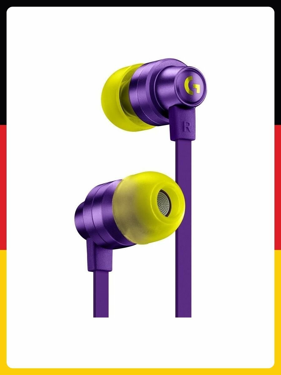 Наушники Logitech G333 Gaming Earphones Purple