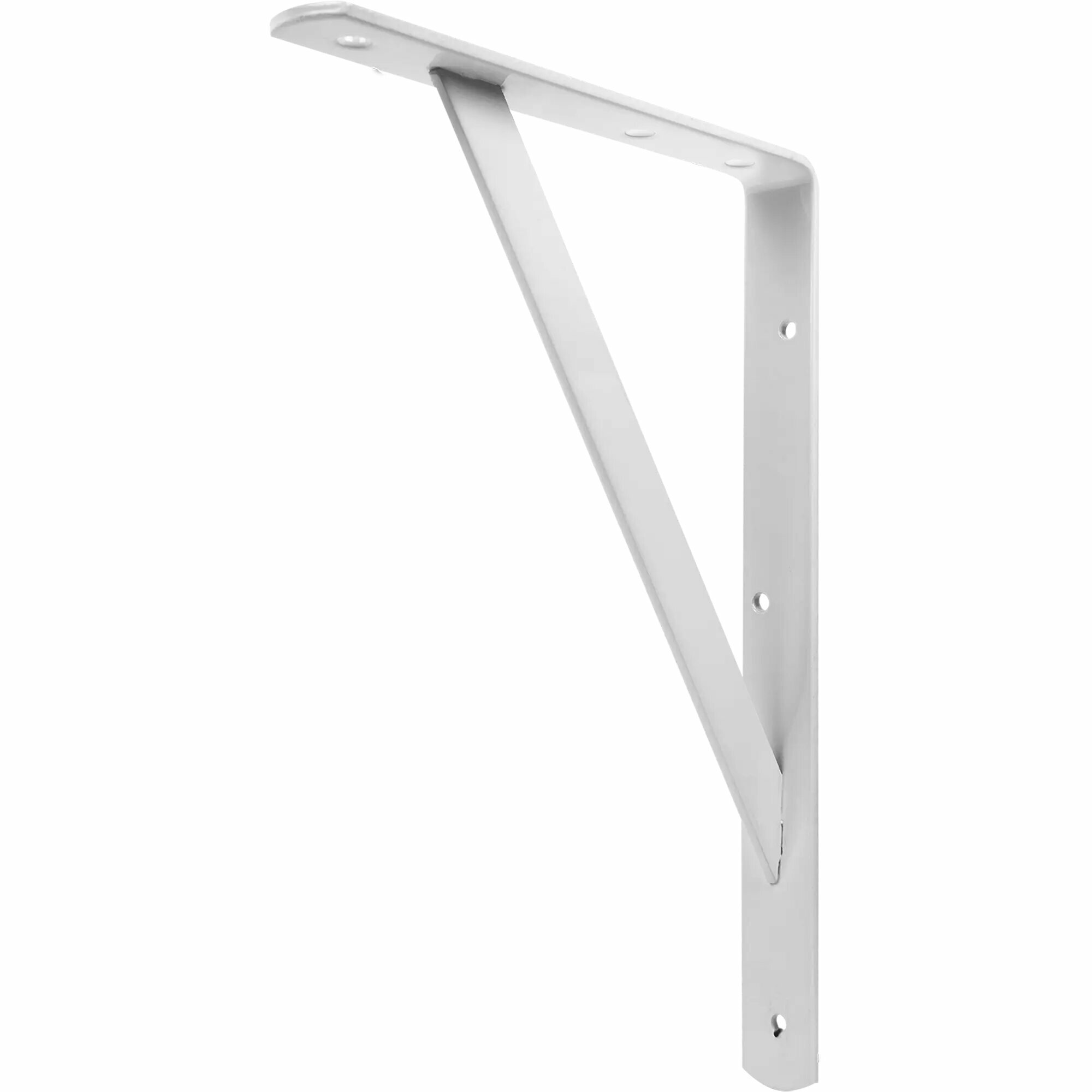 Кронштейн промышленный Larvij 30x20 см, металл, белый цвет, нагрузка до 17 кг