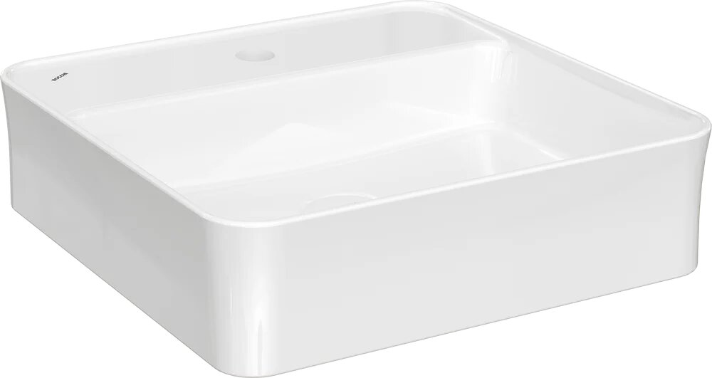 Накладная раковина BOCCHI Slim Line 1598-001-0126 45 фарфоровая, раковина для ванной, 45 см, квадратная, белая