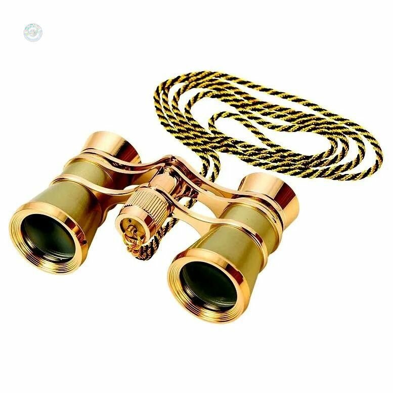 Театральный бинокль БТ 3x25 с цепочкой компактный и удобный для спектаклей, концертов и путешествий