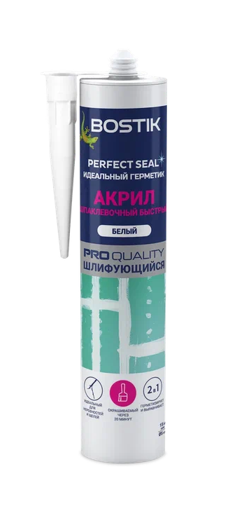 BOSTIK Perfect Seal Идеальный герметик Декор акрил Шпаклевочный быстрый 280мл.